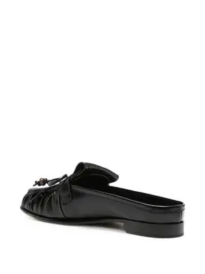 Fendi Leather Sabots - Black