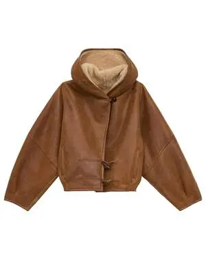 Isabel Marant Étoile Amiel Short Shearling Coat - Brown