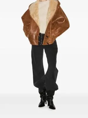 Isabel Marant Étoile Amiel Short Shearling Coat - Brown