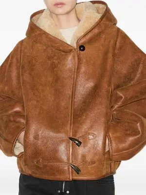 Isabel Marant Étoile Amiel Short Shearling Coat - Brown