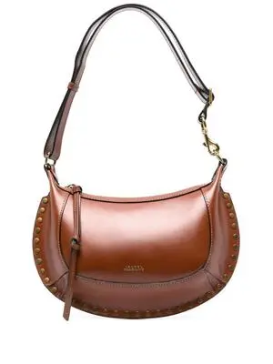 Isabel Marant Étoile Oskan Moon Studded Shoulder Bag - Brown