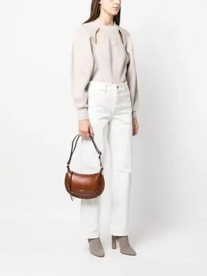 Isabel Marant Étoile Oskan Moon Studded Shoulder Bag