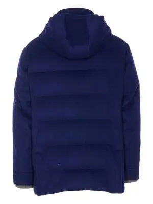Brunello Cucinelli Bonded Wool Flannel Down Parka With Detachable Hood