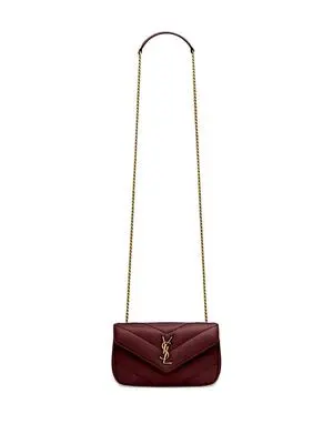 Saint Laurent Loulou Mini Lambskin Bag - Red