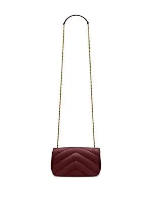Saint Laurent Loulou Mini Lambskin Bag - Red
