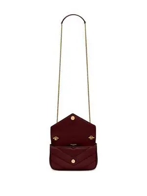 Saint Laurent Loulou Mini Lambskin Bag - Red