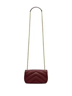 Saint Laurent Loulou Mini Lambskin Bag - Red