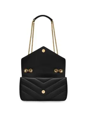 Saint Laurent Loulou Small Bag In Matelassé Lambskin - Black