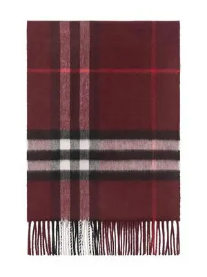 Burberry Check Cashmere Scarf - Red