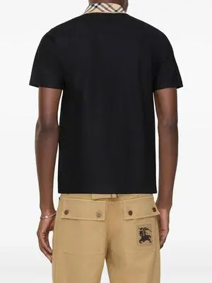 Burberry Check-collar Cotton Polo Shirt
