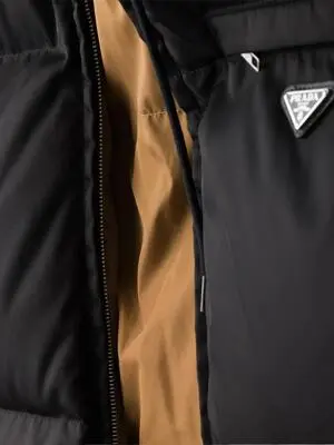 Prada Contrasting Lining Hooded Down Jacket