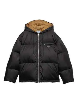 Prada Hooded Down Jacket - Black
