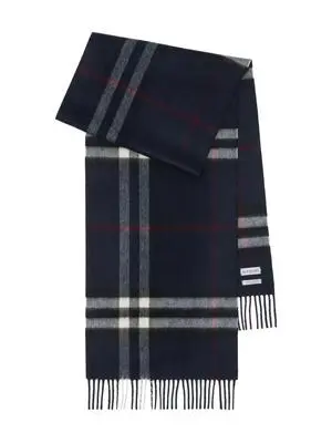 Burberry Giant Check Cashmere Scarf - Blue