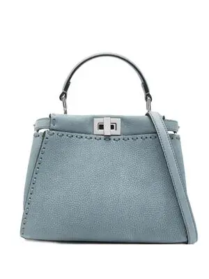 Fendi Peekaboo Iseeu Mini Suede Bag - Blue