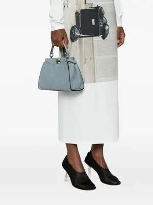 Fendi Peekaboo Iseeu Mini Suede Bag - Blue