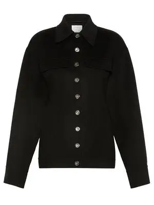 Sportmax Shaped Jacket In Pure Wool - Black