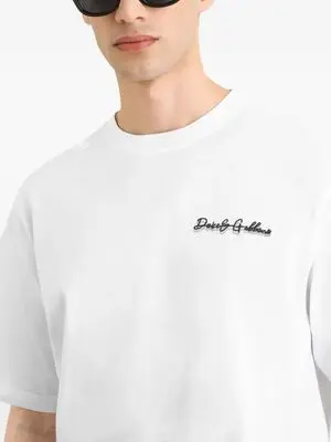 Dolce & Gabbana Cotton T-shirt With Logo Embroidery