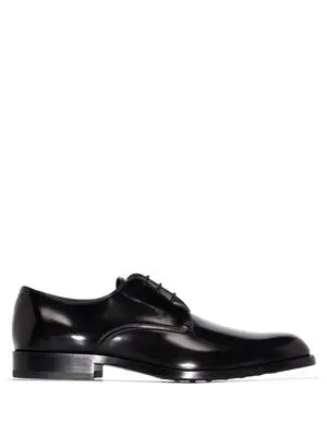 TOD'S Glossed Leather Derby Shoes - Black