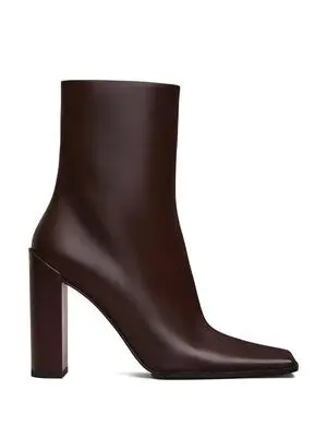 Alaïa Square Ankle Boots - Brown