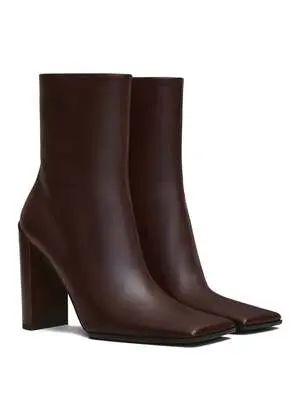 Alaïa Square Ankle Boots - Brown