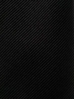 Saint Laurent Signature Evening Skinny Tie In Silk Grosgrain - Black