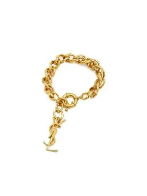 Saint Laurent Metal Rope Chain Bracelet - Silver