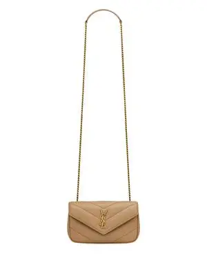 Saint Laurent Loulou Mini Bag In Lambskin - Brown