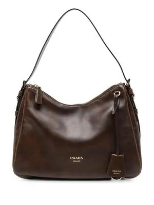Prada Leather Shoulder Bag - Brown