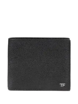TOM FORD Portafoglio Bifold Piccolo In Pelle Fiore - Black
