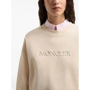 Moncler Embroidered Logo Sweatshirt - Cream