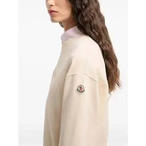 Moncler Embroidered Logo Sweatshirt - Cream