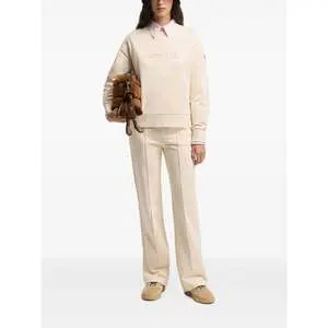 Moncler Embroidered Logo Sweatshirt - Cream