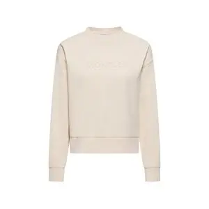 Moncler Embroidered Logo Sweatshirt - Cream