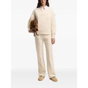 Moncler Embroidered Logo Sweatshirt - Cream