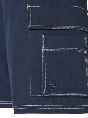 Fendi Canvas Cargo Shorts - Blue