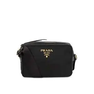 Prada Nylon Logo Camera Bag - Black