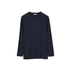 LEMAIRE Long Sleeve Silk T-shirt - Black