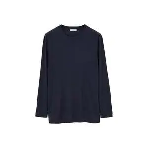 LEMAIRE Long Sleeve Silk T-shirt - Black