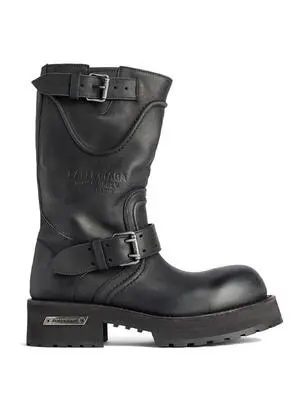 Balenciaga Venom Boots In Worn-out Effect Leather