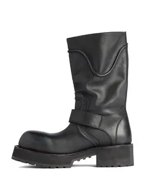 Balenciaga Venom Boots In Worn-out Effect Leather