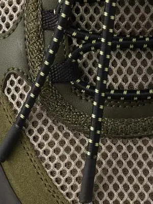 Prada Speedrock Leather And Mesh Fabric Sneakers - Green