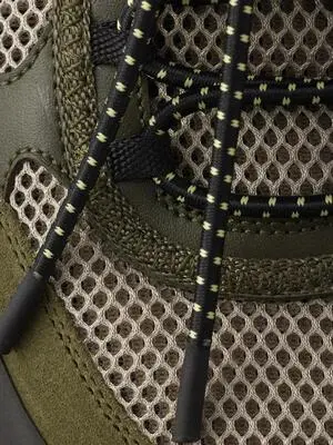 Prada Speedrock Leather And Mesh Fabric Sneakers - Green