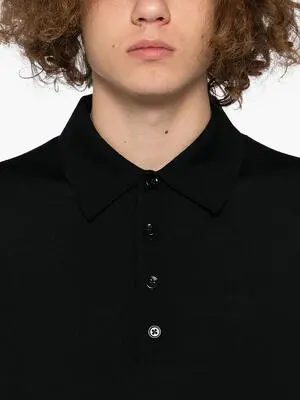 TOM FORD Wool Knitted Polo - Black