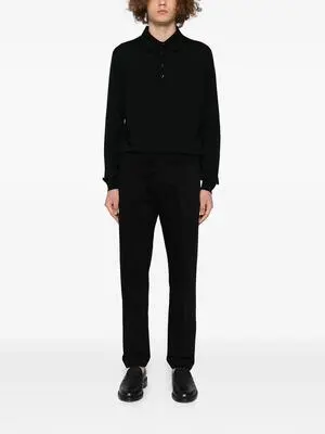 TOM FORD Wool Knitted Polo - Black