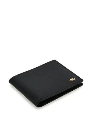 FERRAGAMO Micro Gancio Grained Leather Bi-fold Wallet