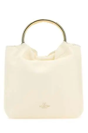 Valentino Garavani Leather Bucket Bag - White