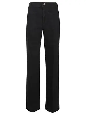 Victoria Beckham Alina Stretch Jeans In Washed - Black