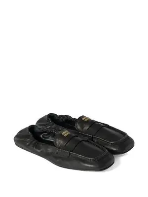 Miu Miu Ruches Nappa Leather Loafers