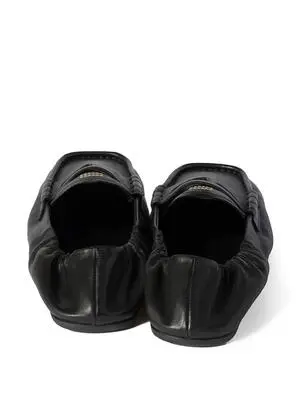 Miu Miu Ruches Nappa Leather Loafers