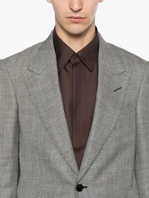 TOM FORD Herringbone-pattern Wool Blend Blazer
